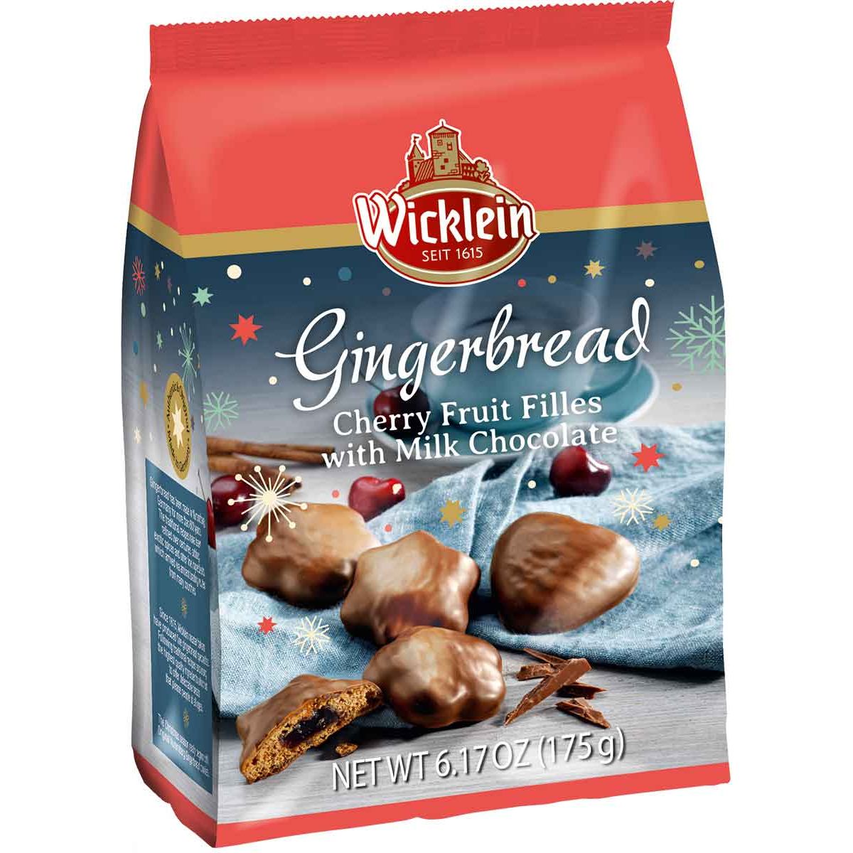 Wicklein Chocolate Covered Gingerbread Cookie With Cherry Filling, 6.17 ...