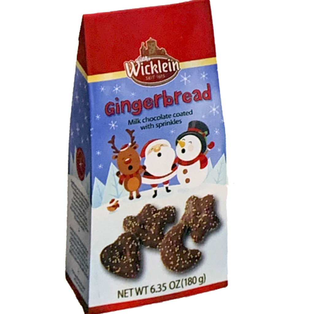 Wicklein Milk Chocolate Holiday Shaped Gingerbread with Sprinkles ...
